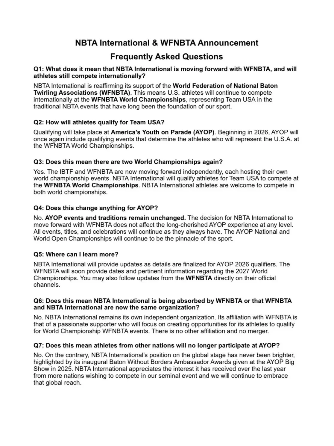 AYOP Info & Forms 2026 — NBTA International