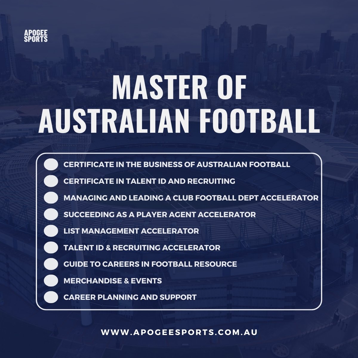 Master of Australian Football — APOGEE SPORTS