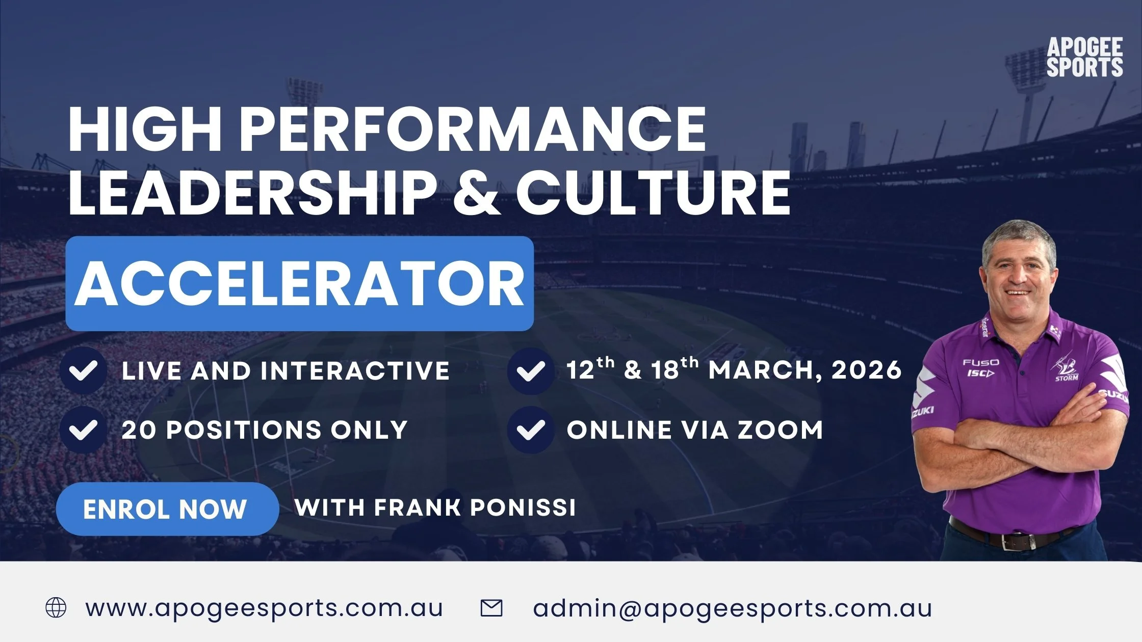 High Performance Leadership & Culture — APOGEE SPORTS