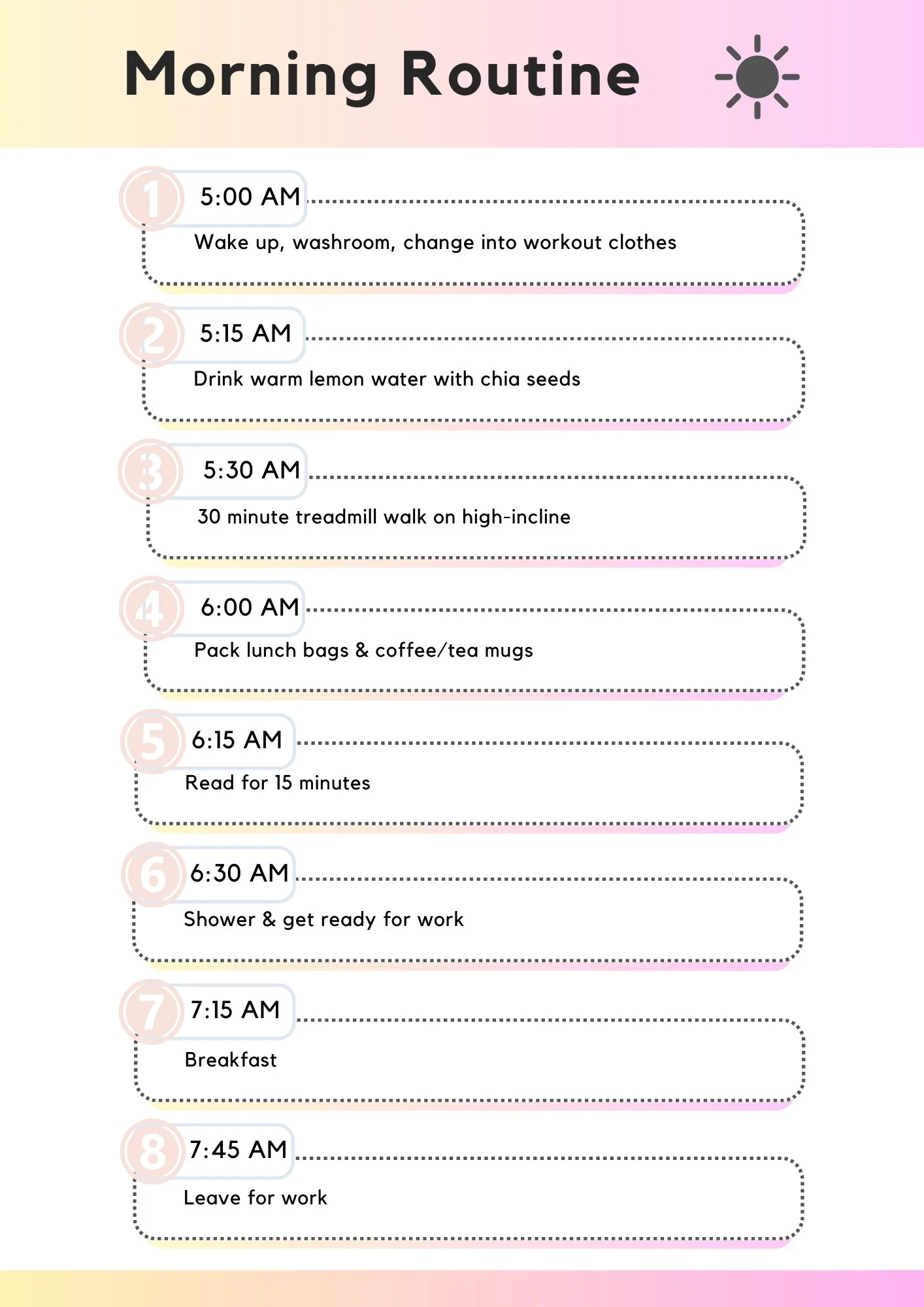 5 AM Morning Routine (Free Printable Routine) — Wake and Wonder Blog
