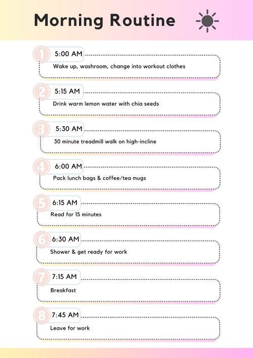 5 AM Morning Routine (Free Printable Routine) — Wake and Wonder Blog