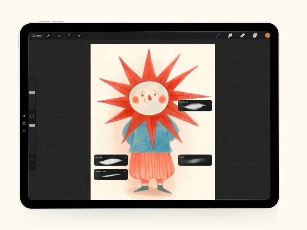 Wet Media Brush Set — Milena Milak Children Book Illustrator