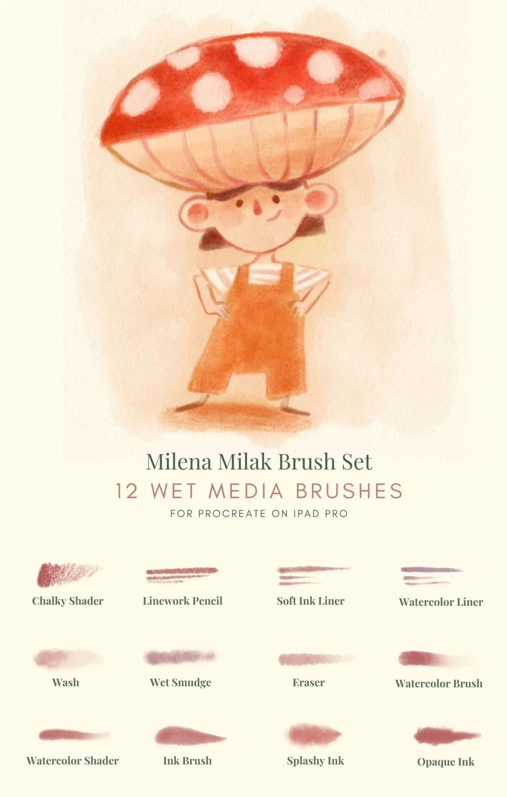Wet Media Brush Set — Milena Milak Children Book Illustrator