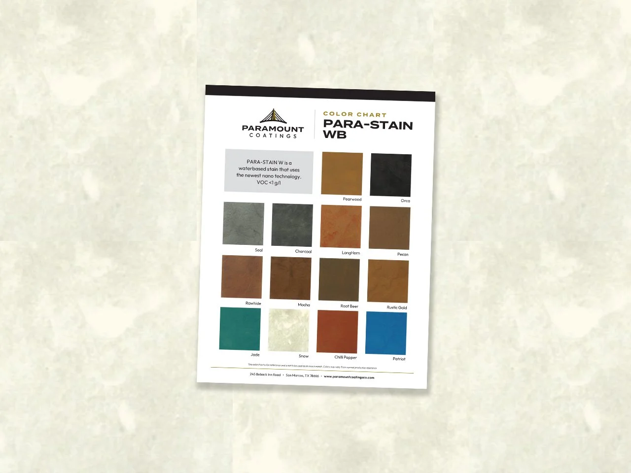 Color Charts — Concrete Pro Supply