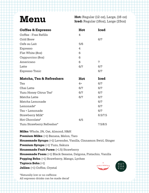 Menu — moona moono