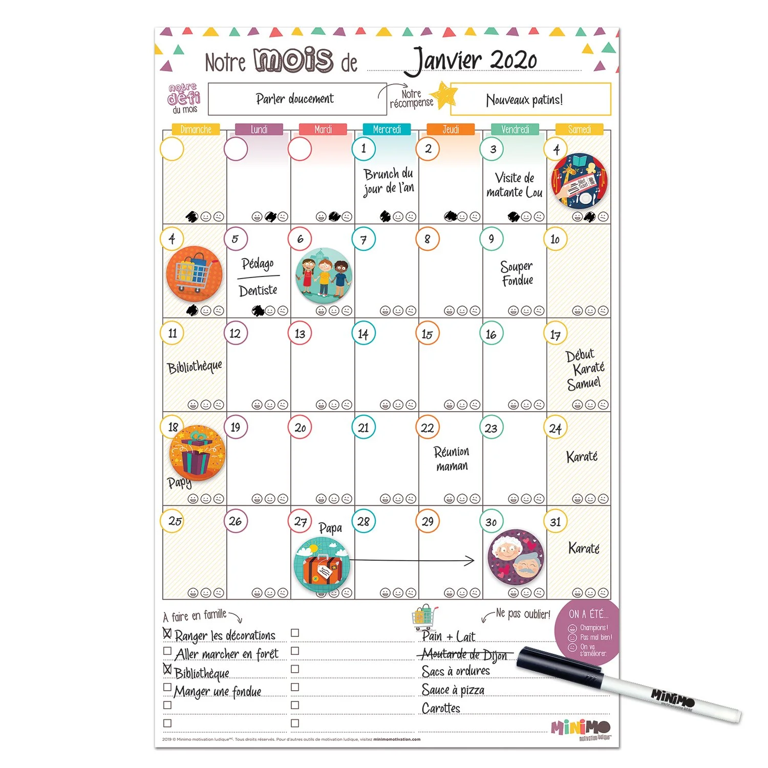 Calendrier mensuel familial: Notre mois ensemble – vertical ...