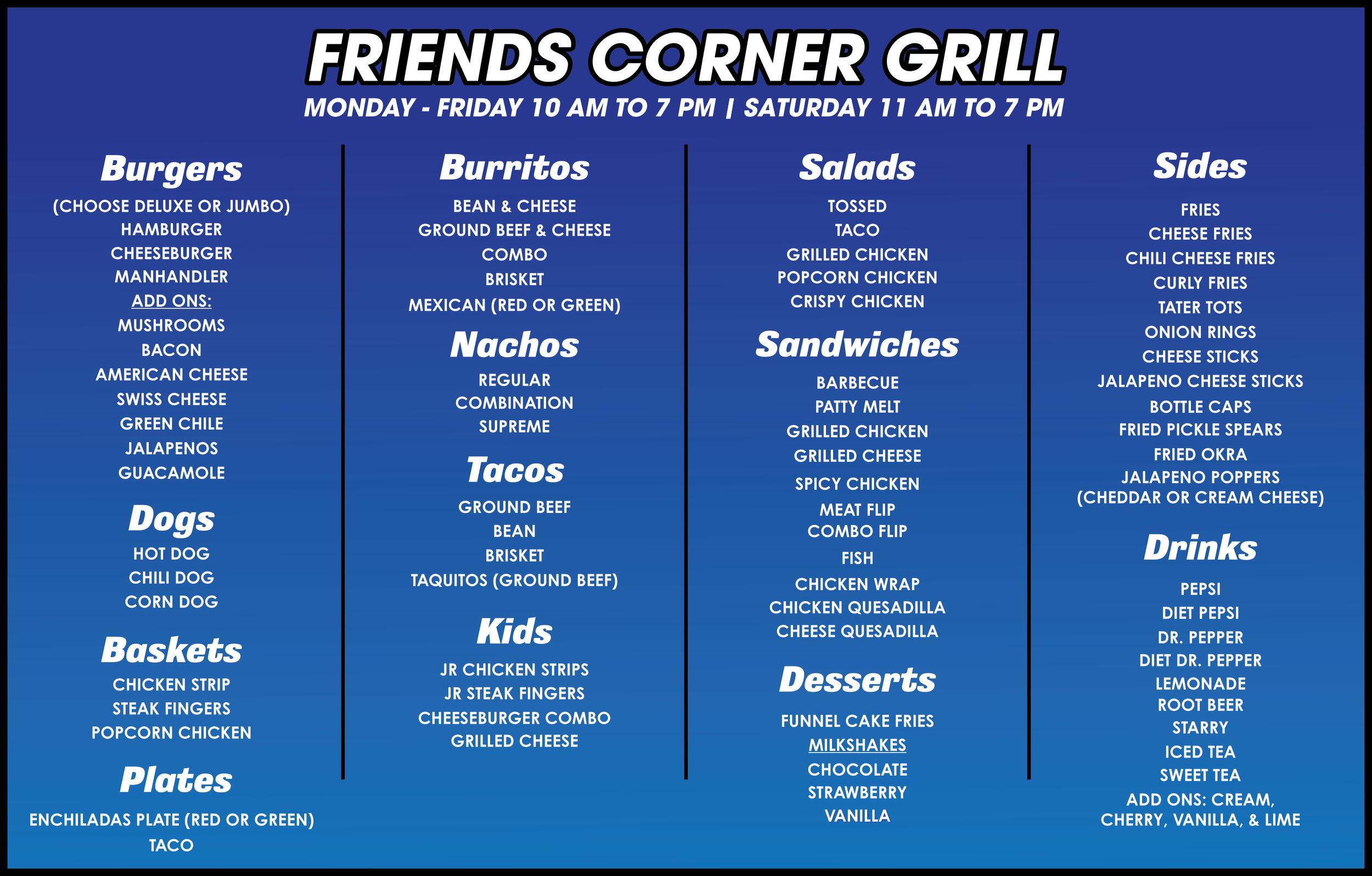 Friends Corner Grill