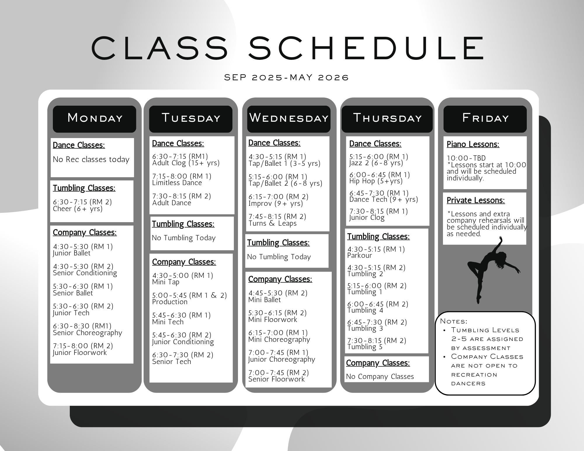 Schedule — Elevated Arts Studio