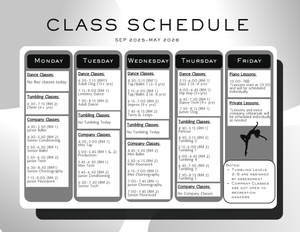 Schedule — Elevated Arts Studio