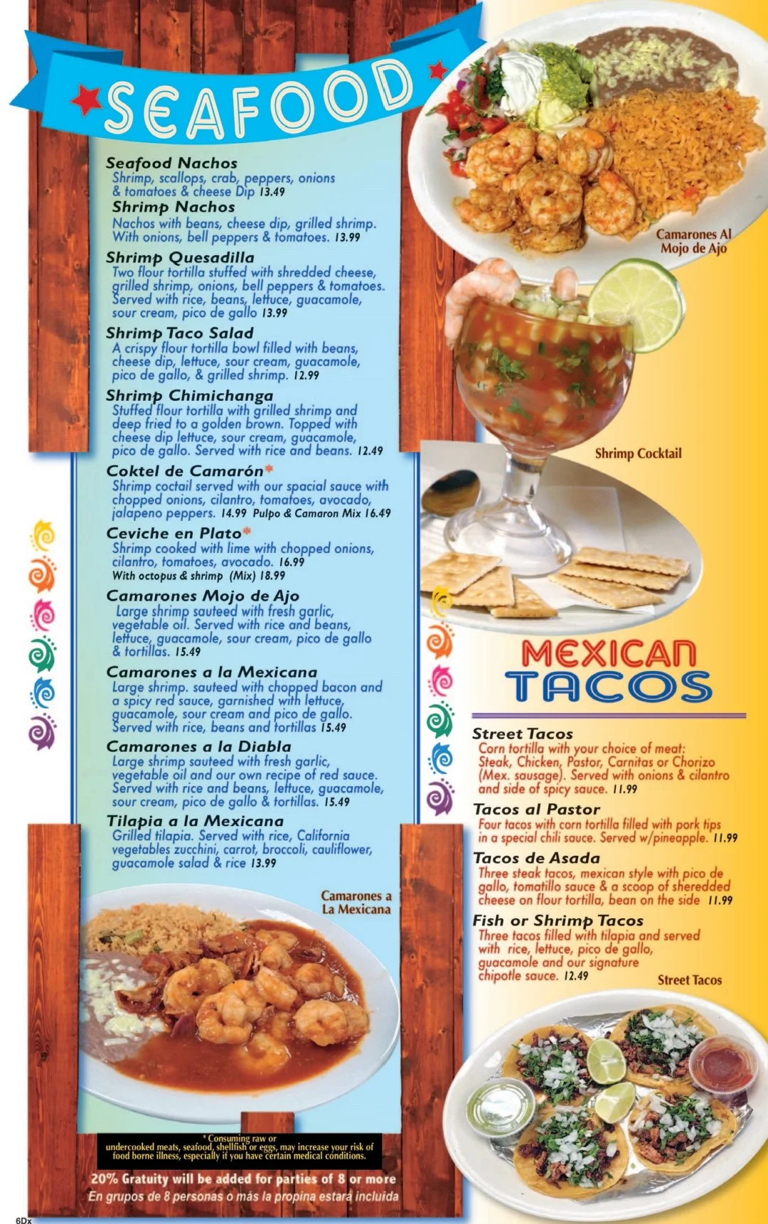 MENU — Mr Panchos