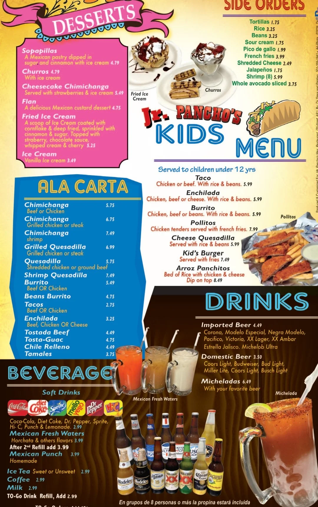 MENU — Mr Panchos