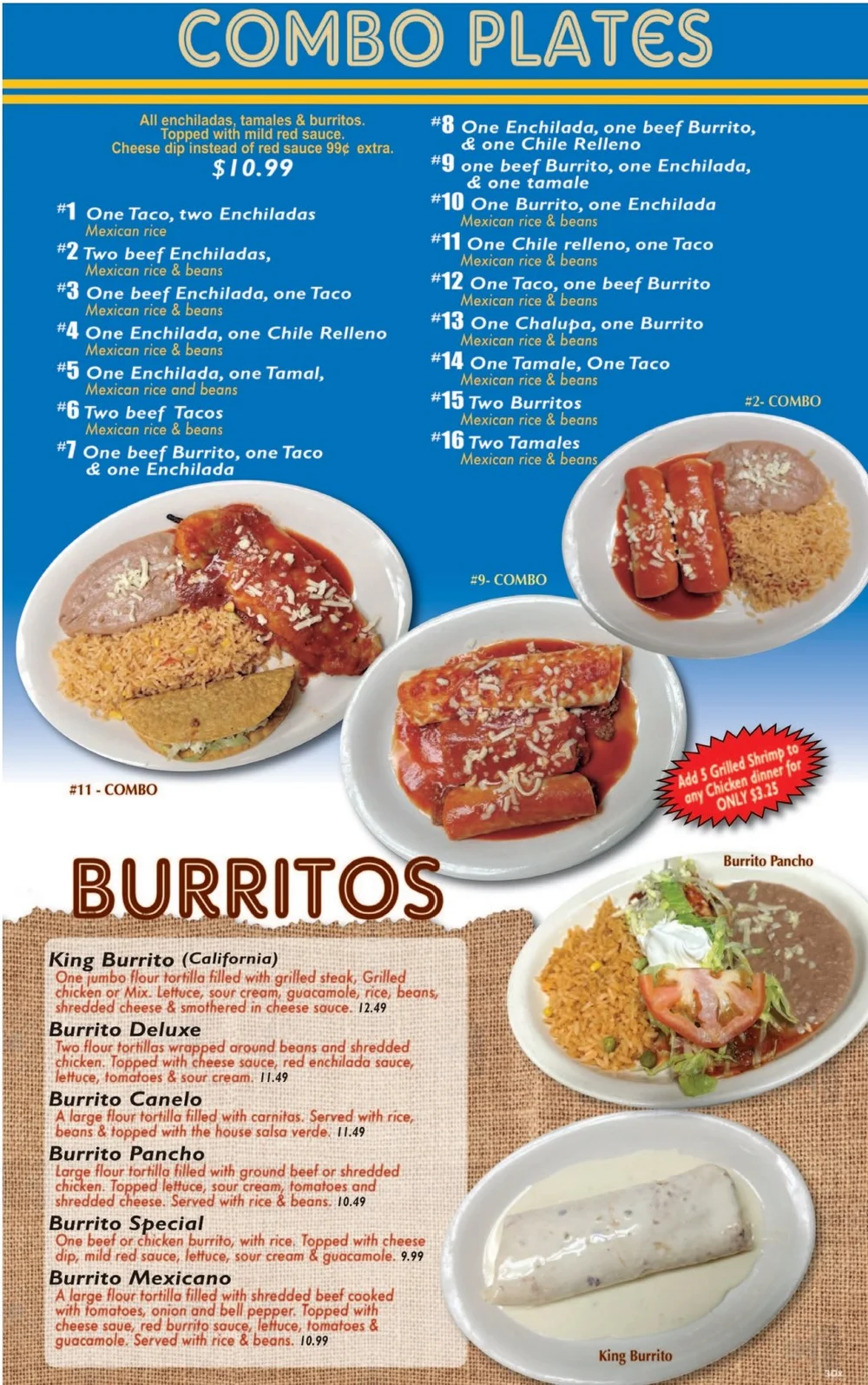 MENU — Mr Panchos