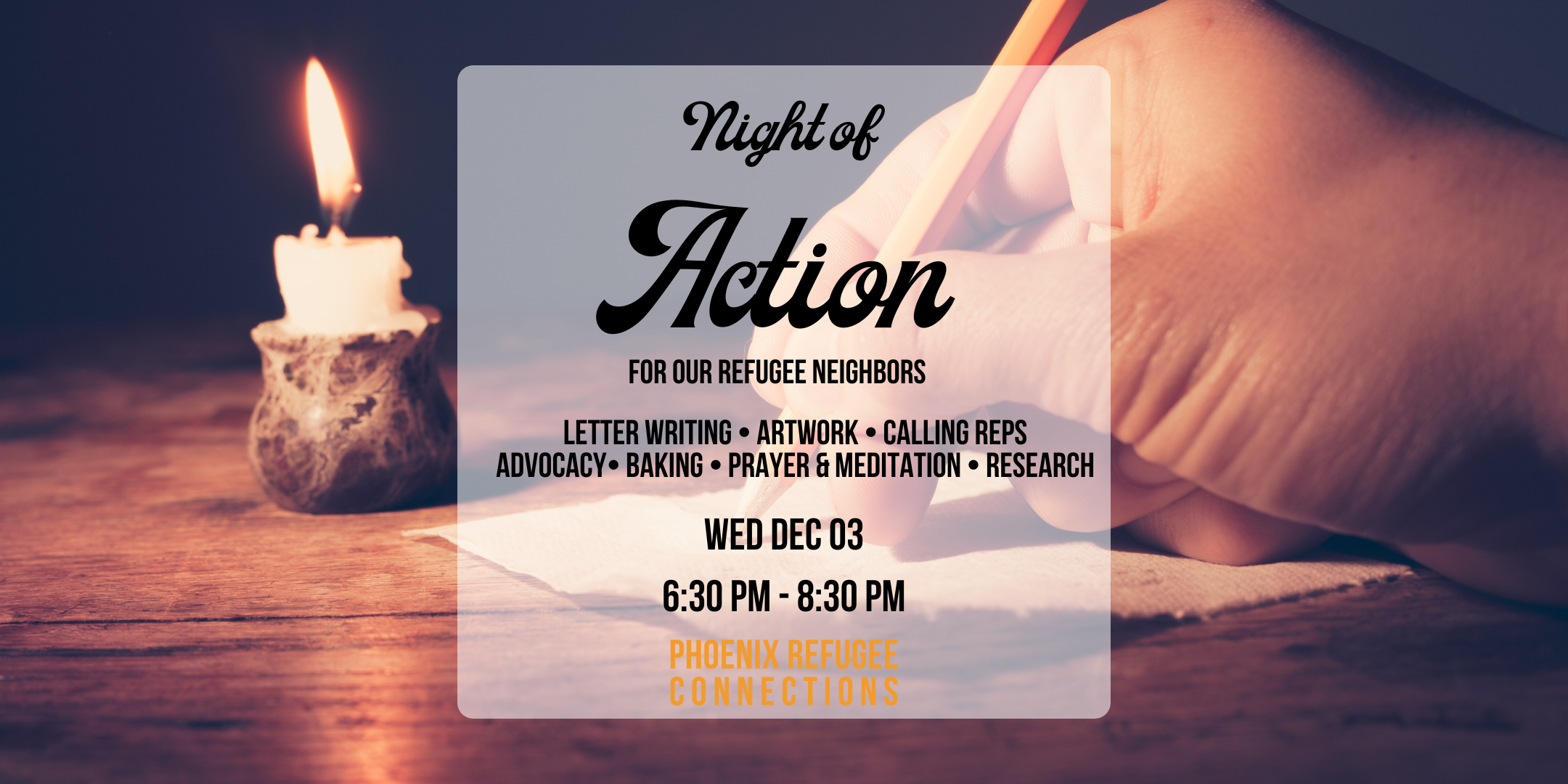 Night of Action (Phoenix Refugee Connections) — Surge Network