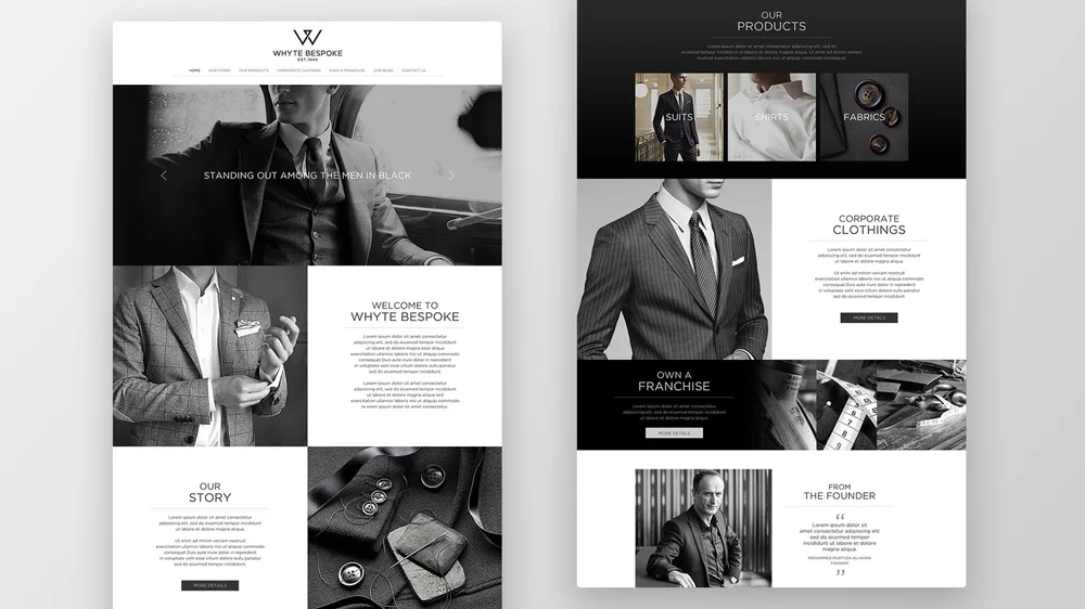 Whyte Bespoke - Brand Identity Design and Website Design — Freelance ...