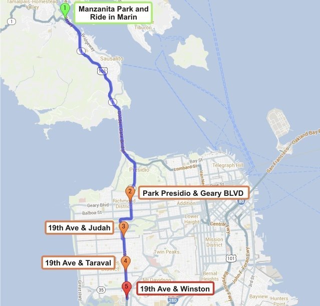 Apple Shuttle Stops in San Francisco — Marina Shiferman