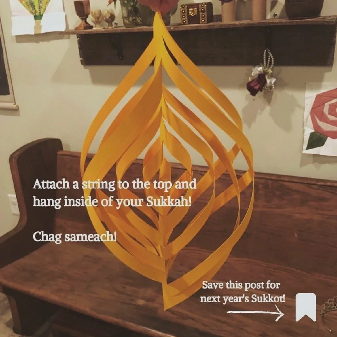 Sukkot Decorations: How to Make a Hanging Paper Craft for your Sukkah ...