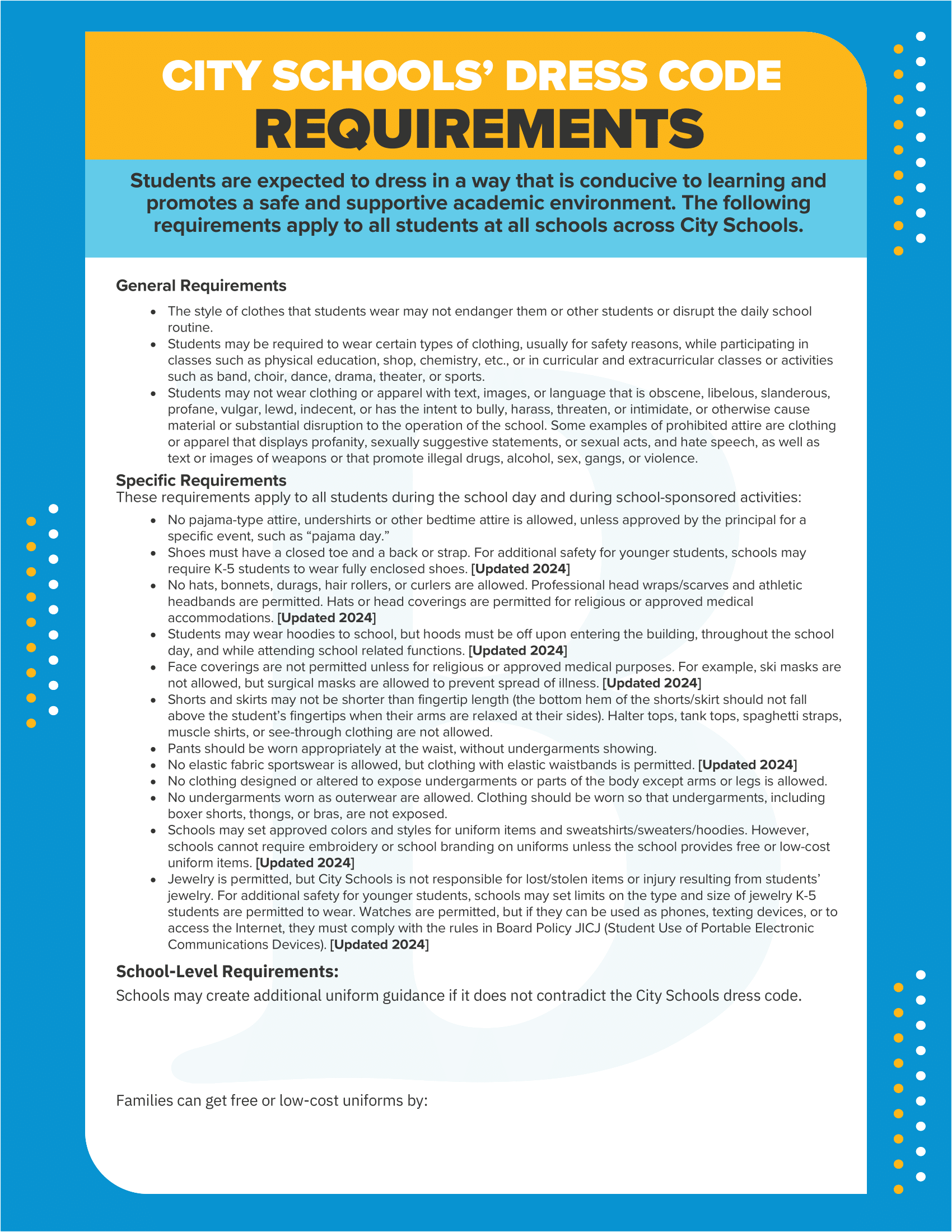 Dress Code — City Neighbors Charter School