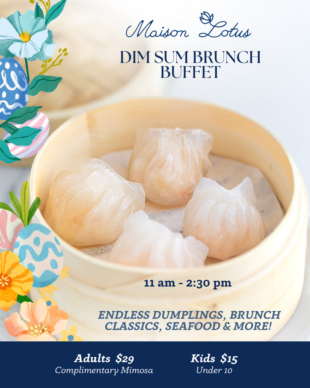 Sunday Dim Sum Brunch Buffet — Maison Lotus