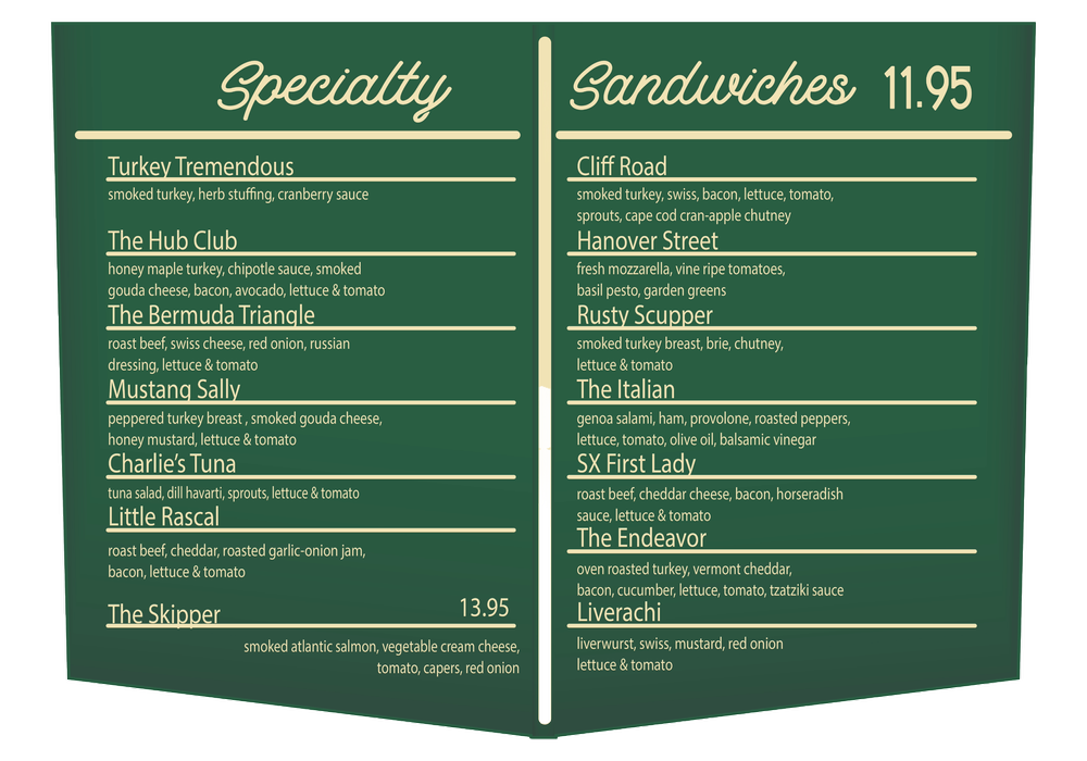 Menus — Olive Oyl's Carry Out Cuisine