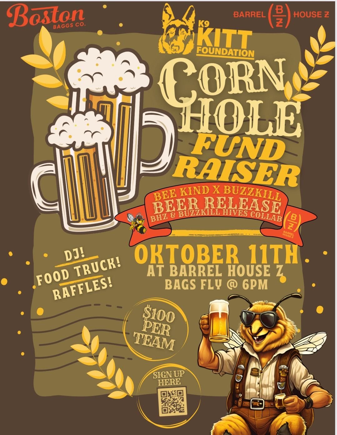 K9 Kitt Foundation Fundraiser & Bee Kind Beer Release W/BuzzKill Hives ...