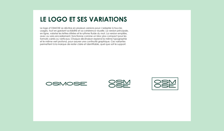 OSMOSE – Identité visuelle minimaliste pour marque de cosmétiques ...