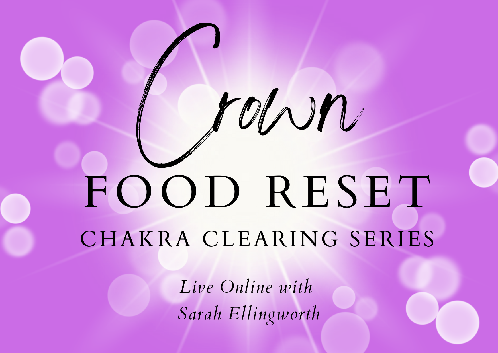 Crown Chakra - Food Reset Chakra Clearing Series — Sarah Ellingworth