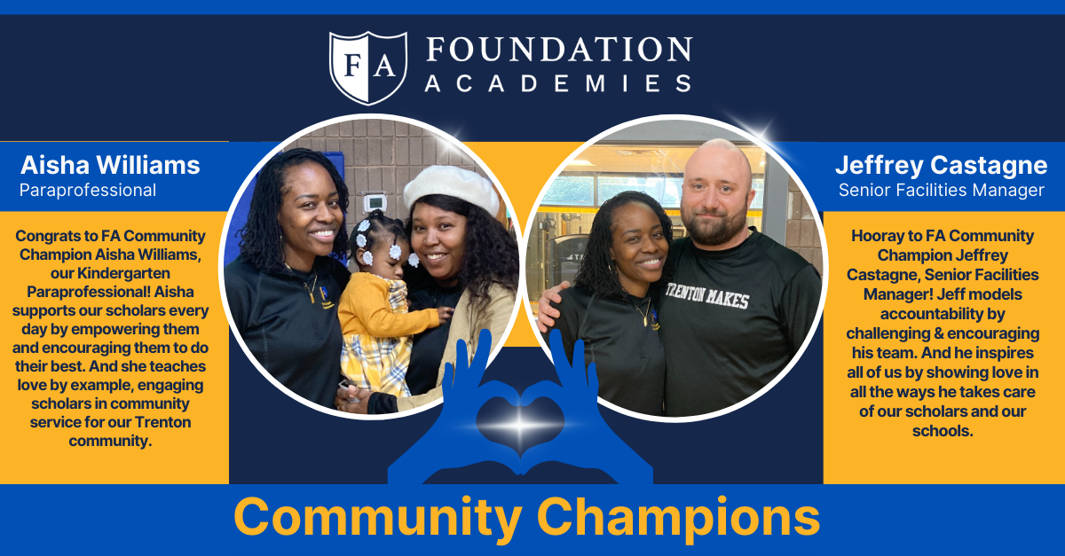 FA Cheers Community Champions — Foundation Academies Charter Schools