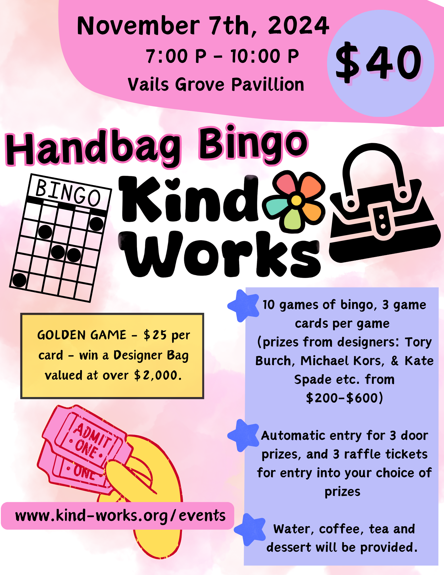 Designer Hand Bag Bingo — Kind Works