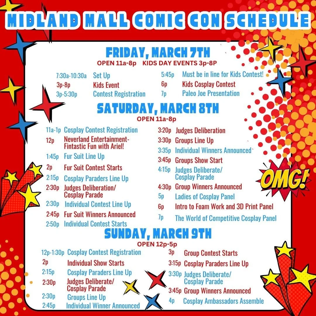 Schedule — Midland Comic-Con