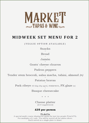 Menus — MARKET RESTAURANT