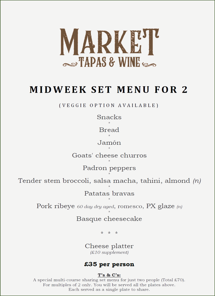 Menus — MARKET RESTAURANT