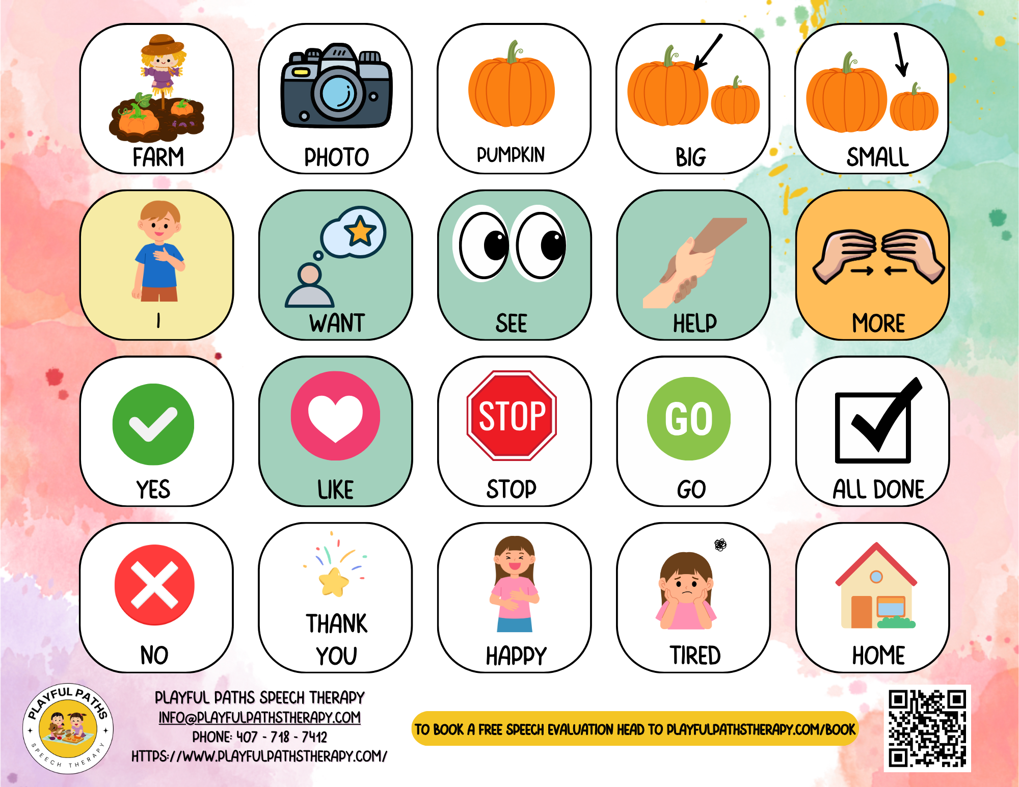 Trick or Treat Core-boards | Pediatric Speech Therapy In West Central ...