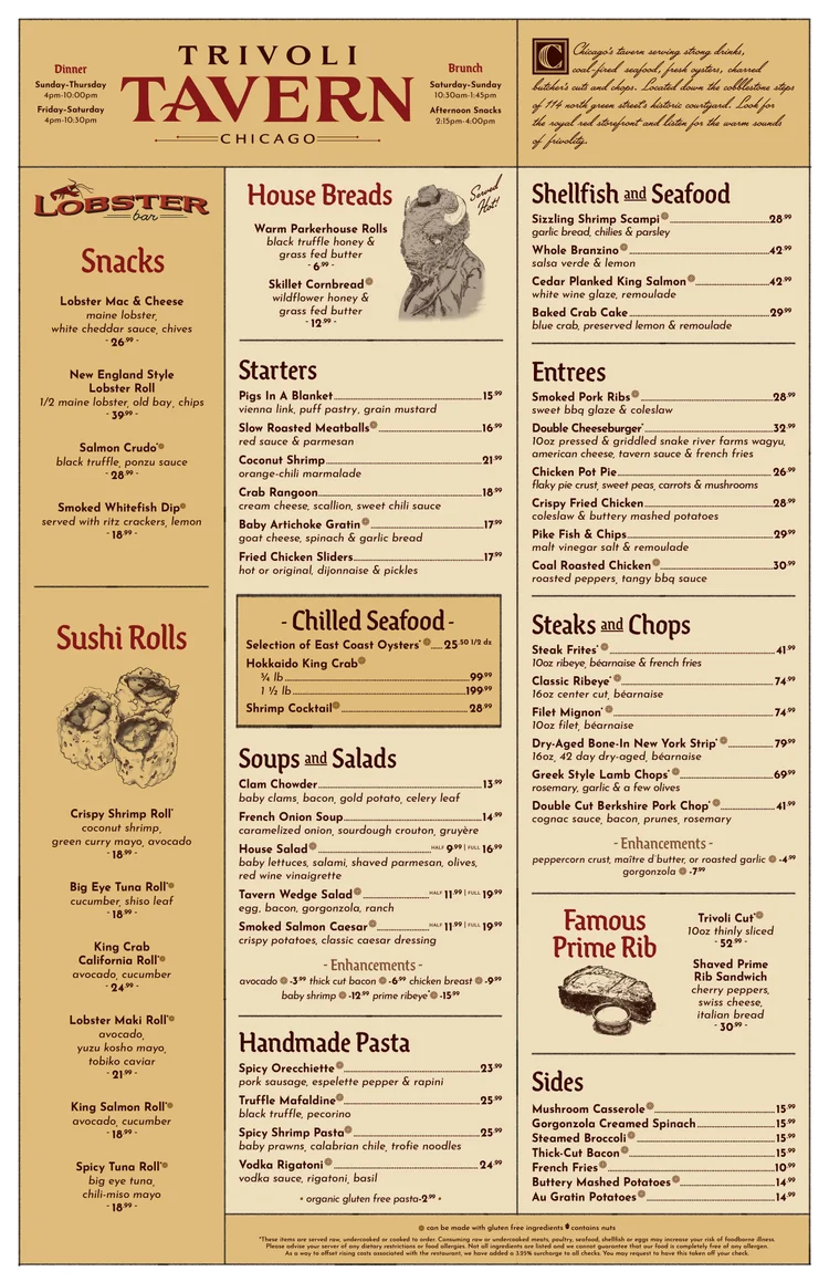 Food & Drink — Trivoli Tavern | Chicago