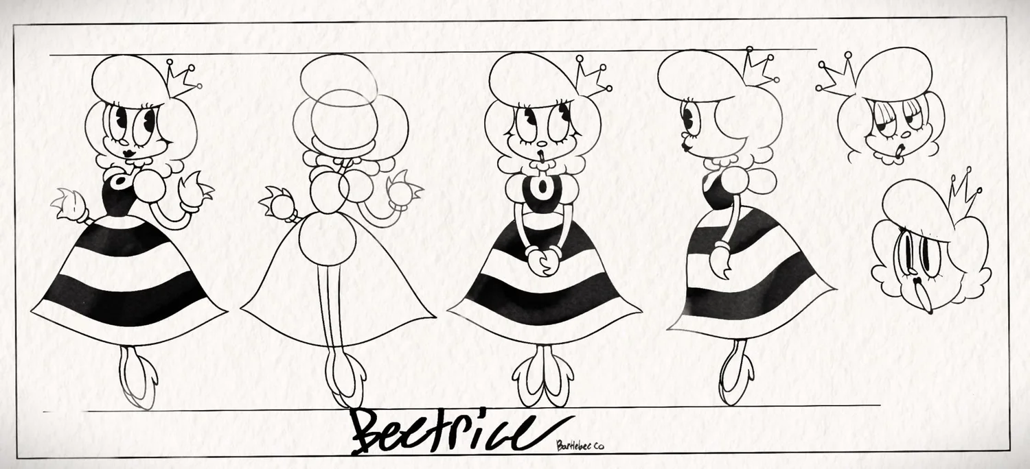 Beetrice B.E, Original Model Sheet — Pendog Creative Library