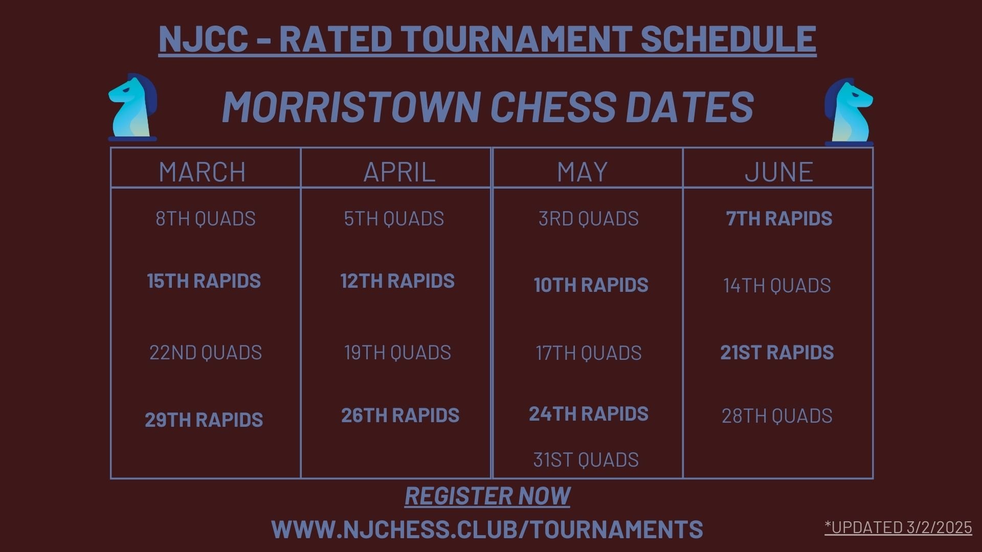 Tournament Registration — New Jersey Chess Club