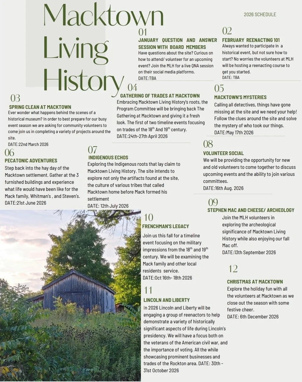 Events — Macktown Living History