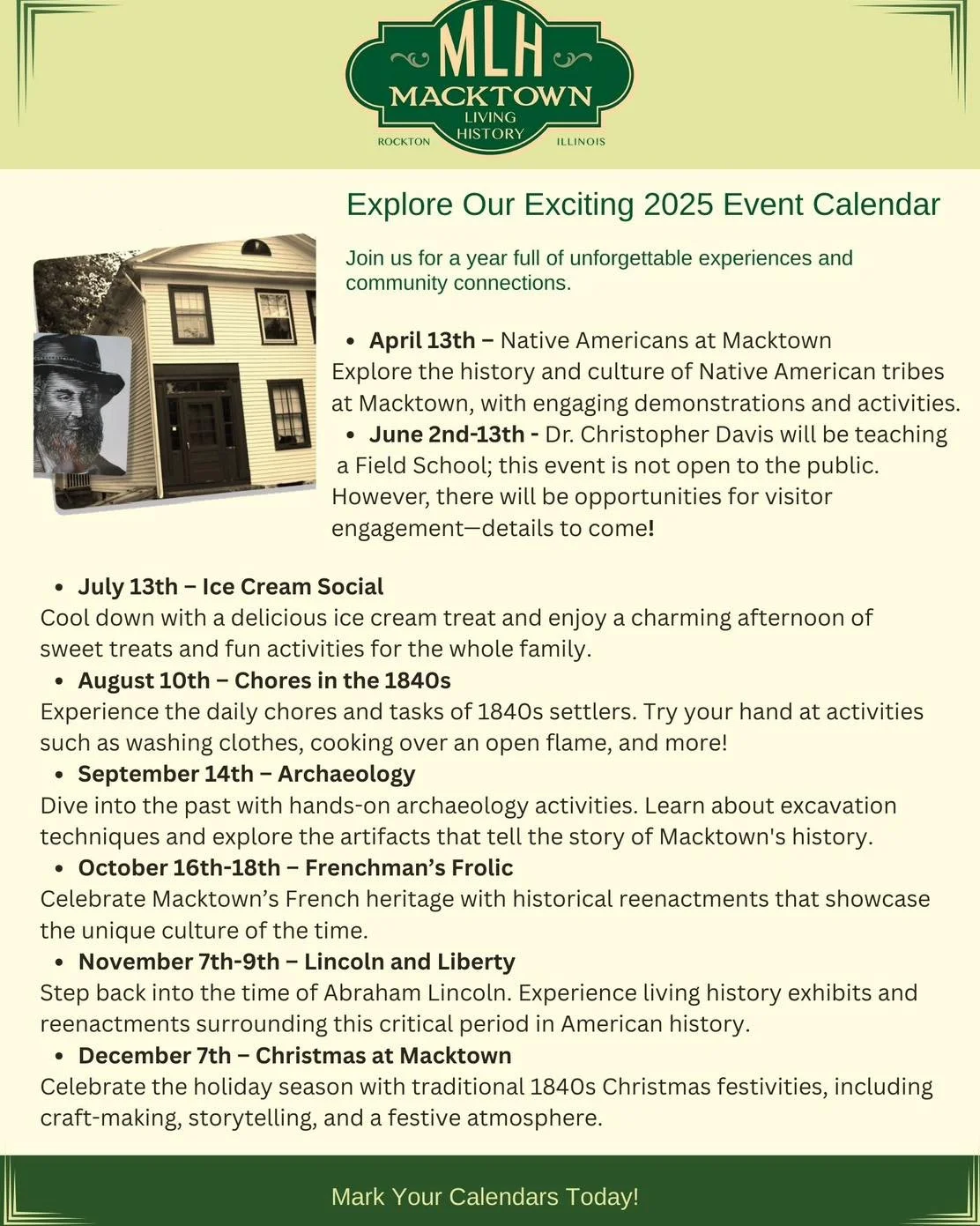 Events — Macktown Living History