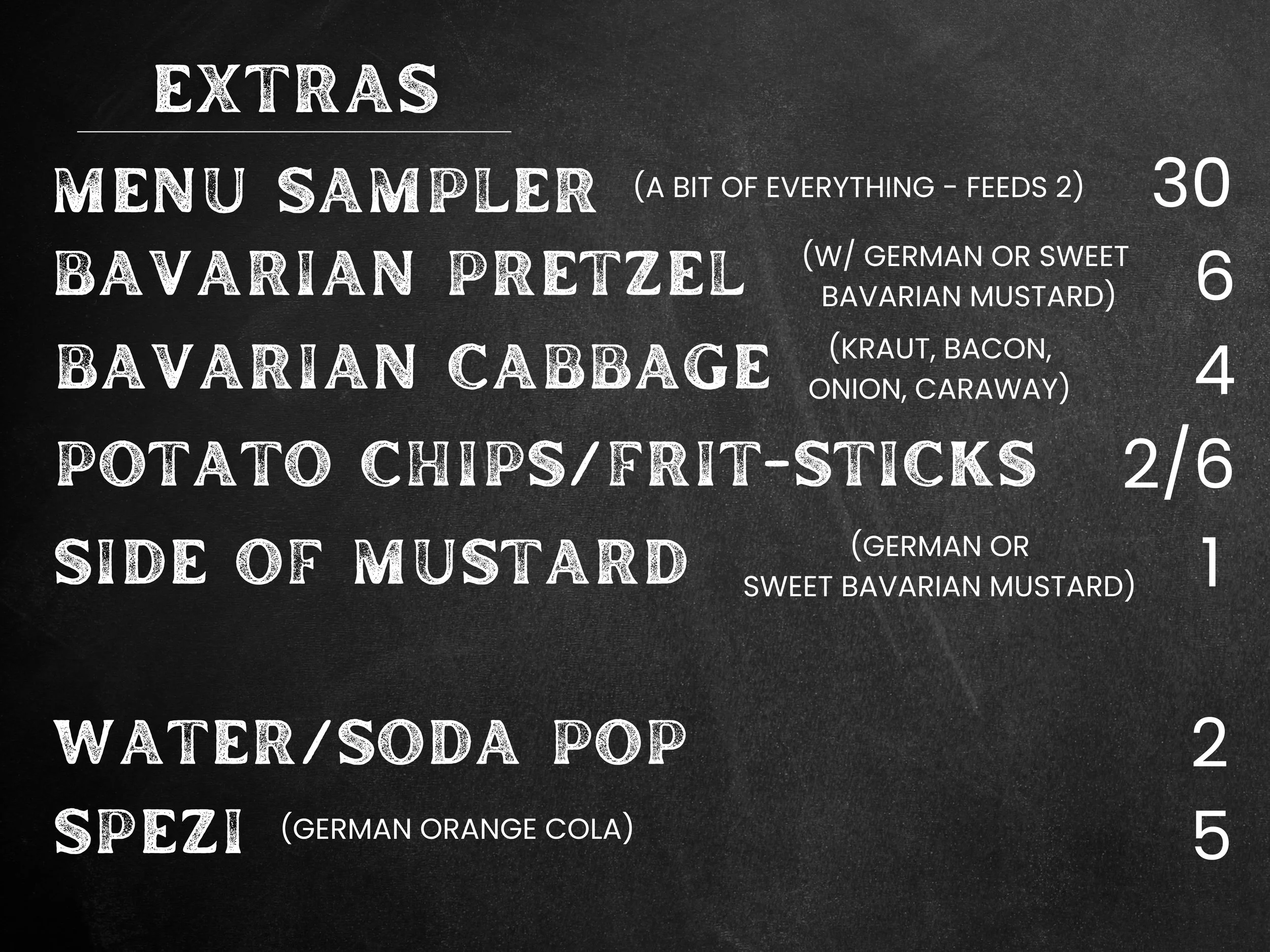 Menu | Authentic German Street Food from Der Wurstwagen — Der Wurstwagen