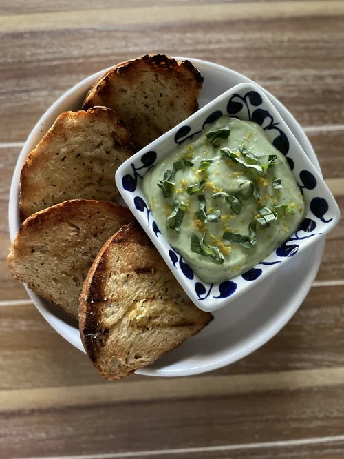 Whipped Basil Ricotta + Grilled Bread — Coppedge Kitchen