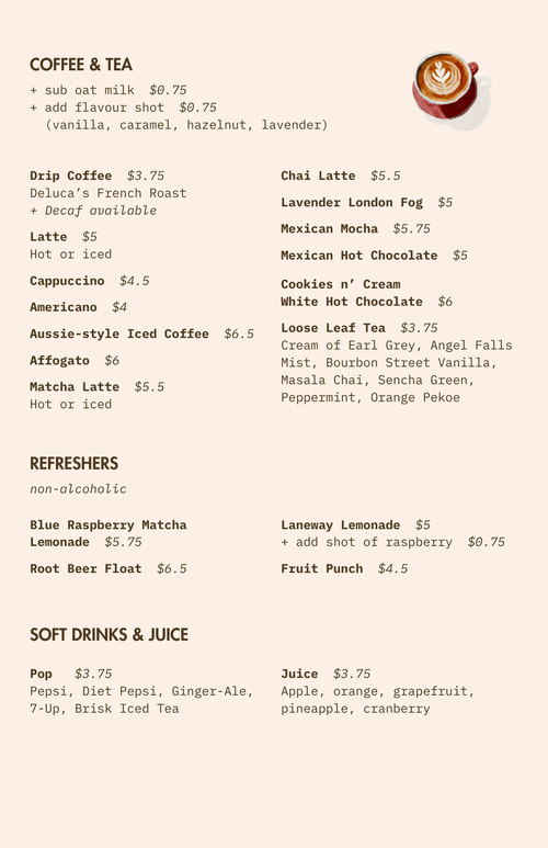 Menu — Roasted Nomad