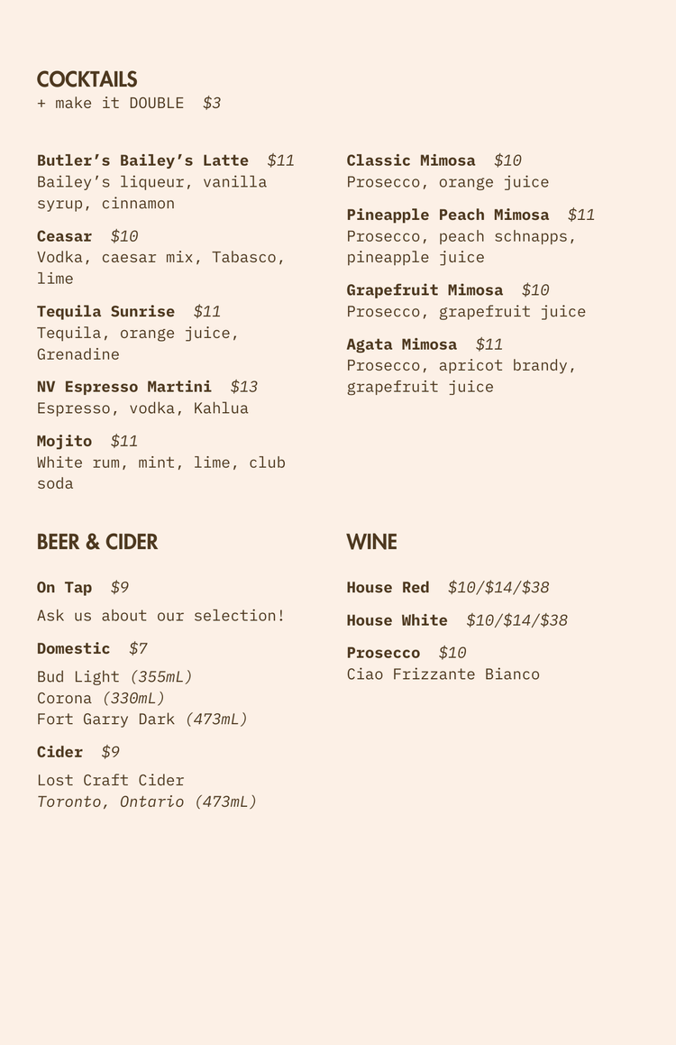 Menu — Roasted Nomad