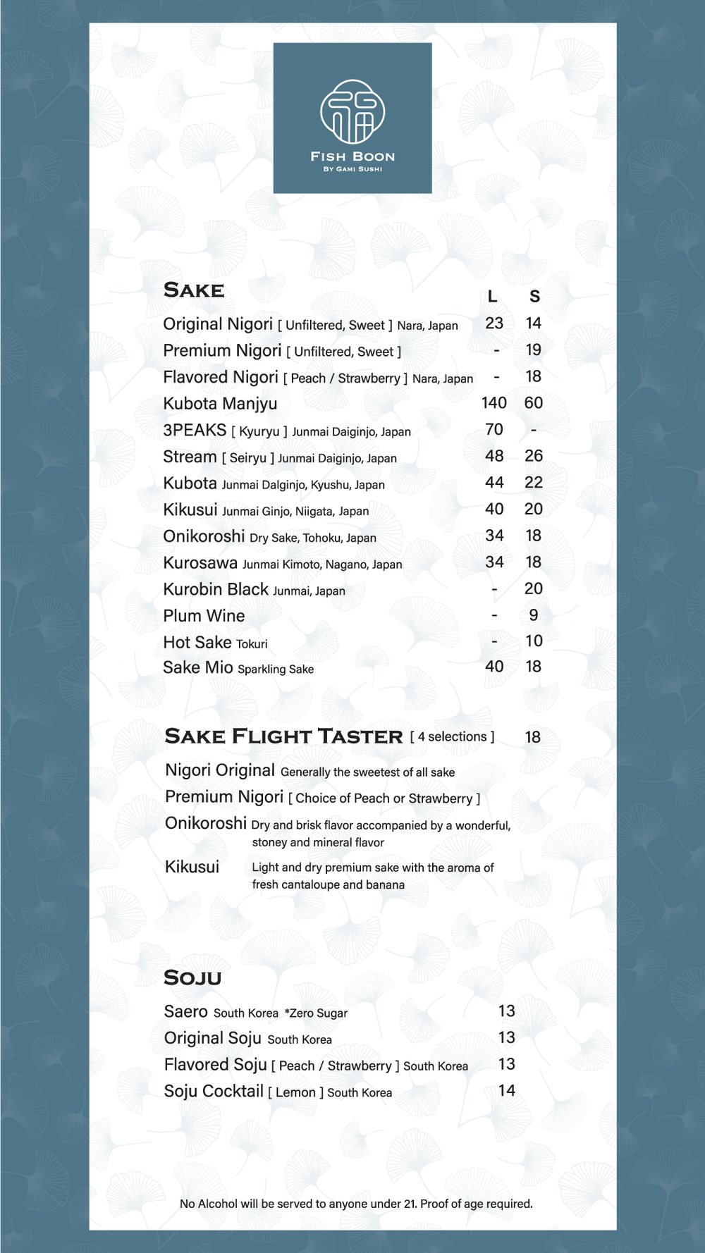 Menu — FISH BOON