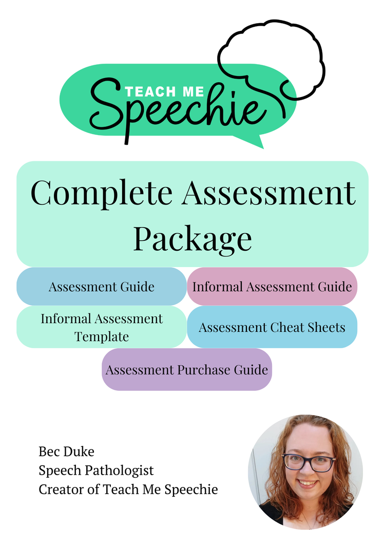 Assessment Cheat Sheets — Teach Me Speechie