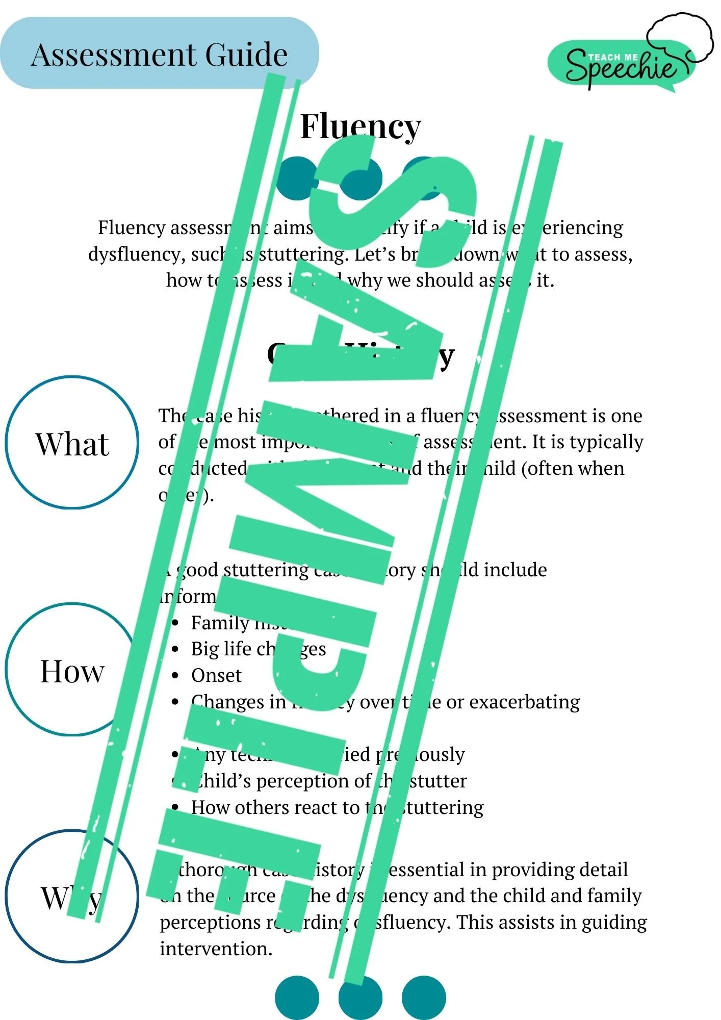 Assessment Cheat Sheets — Teach Me Speechie