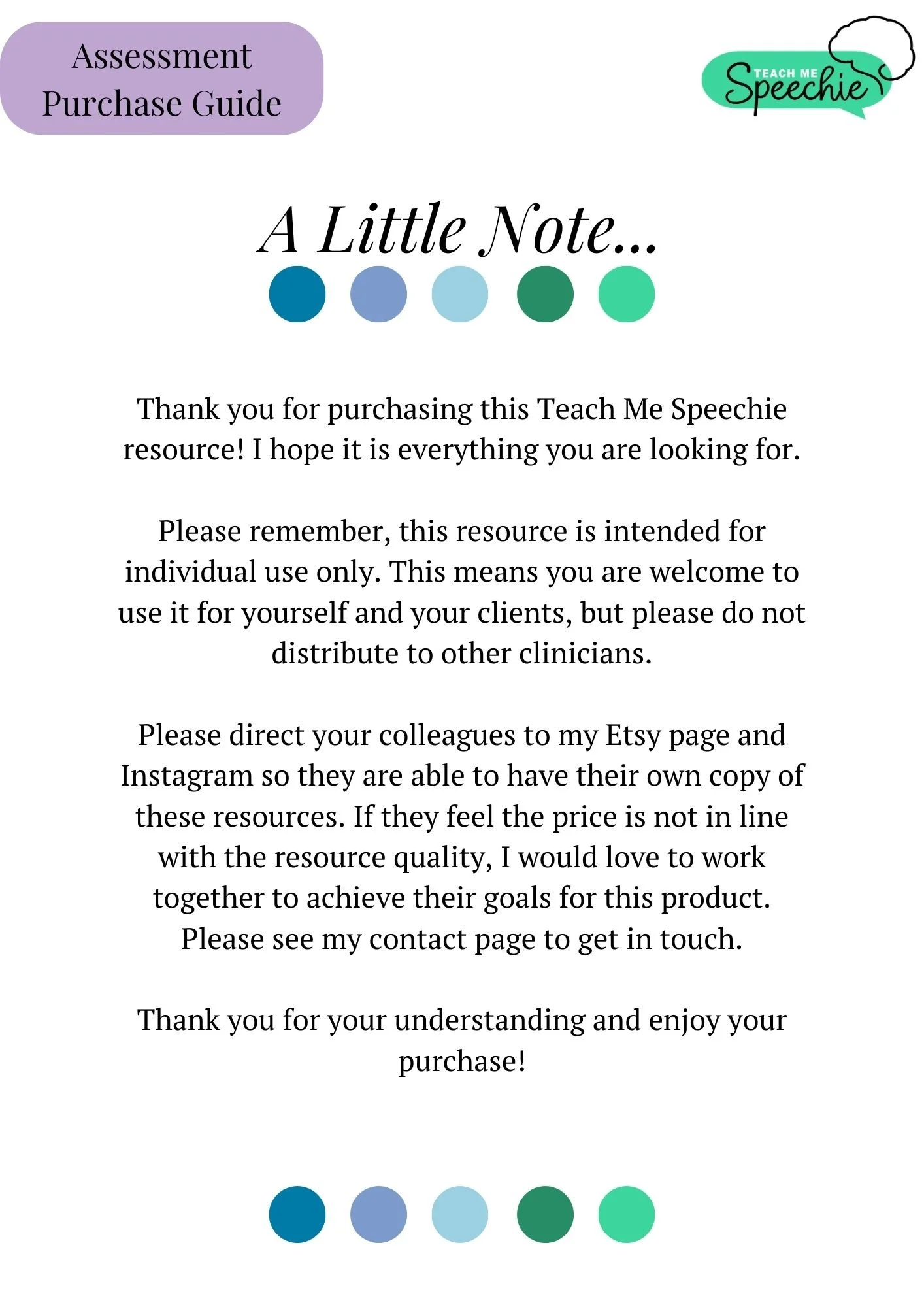 Assessment Cheat Sheets — Teach Me Speechie