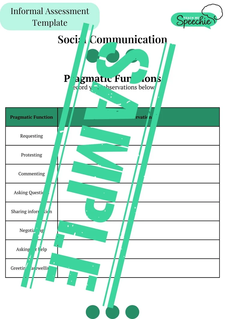 Assessment Cheat Sheets — Teach Me Speechie