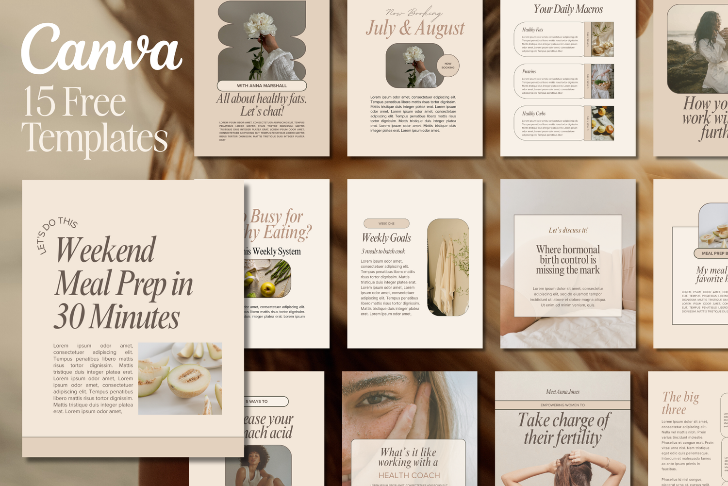 Free Canva Templates | Grow your Health + Wellness Business with these ...