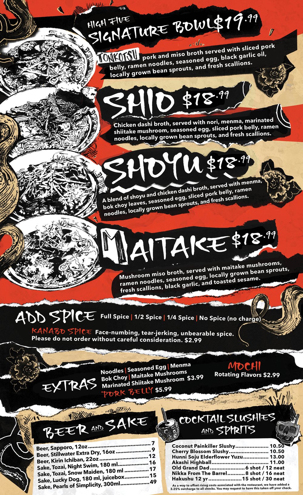 Menu — High Five Ramen | Chicago