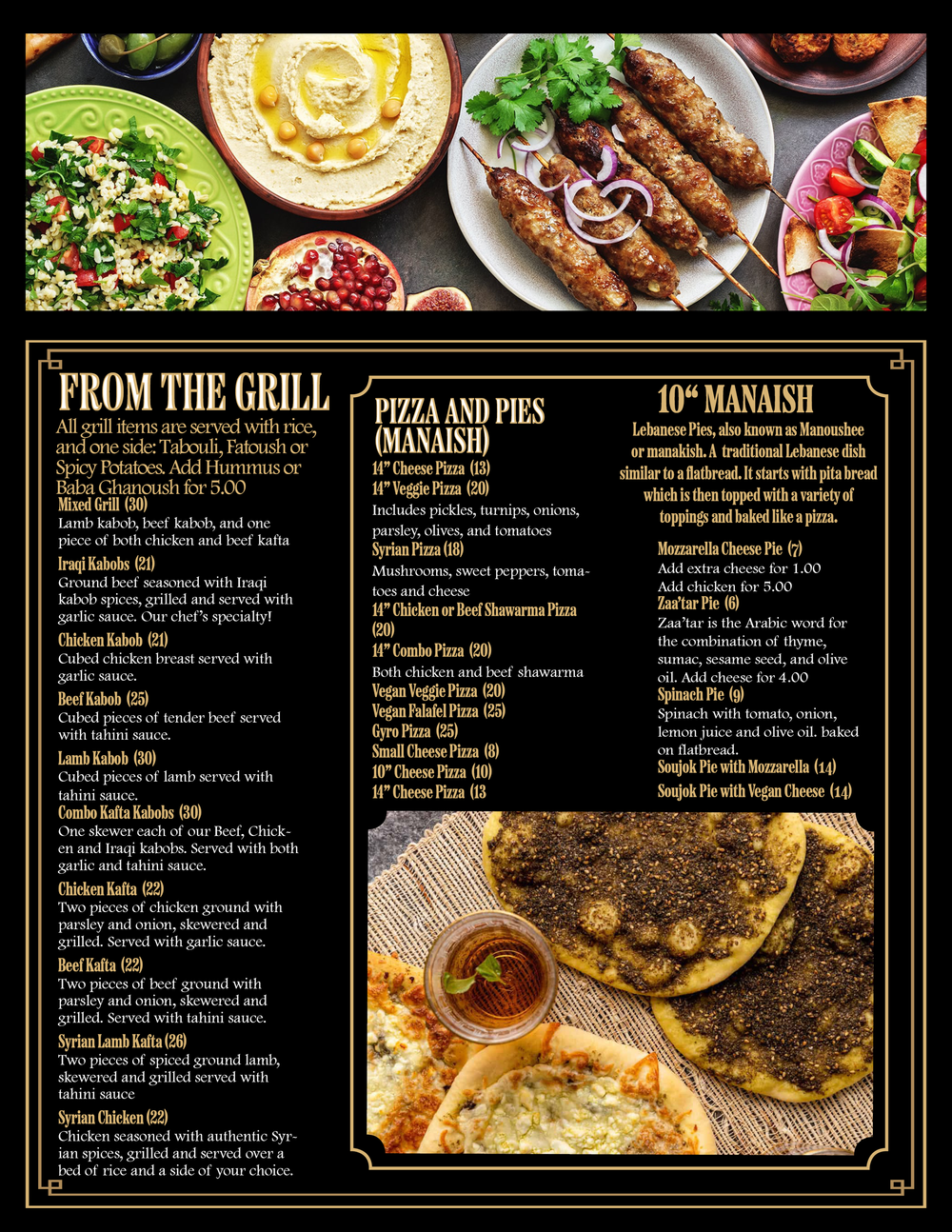 Full Menu — Taste of Lebanon