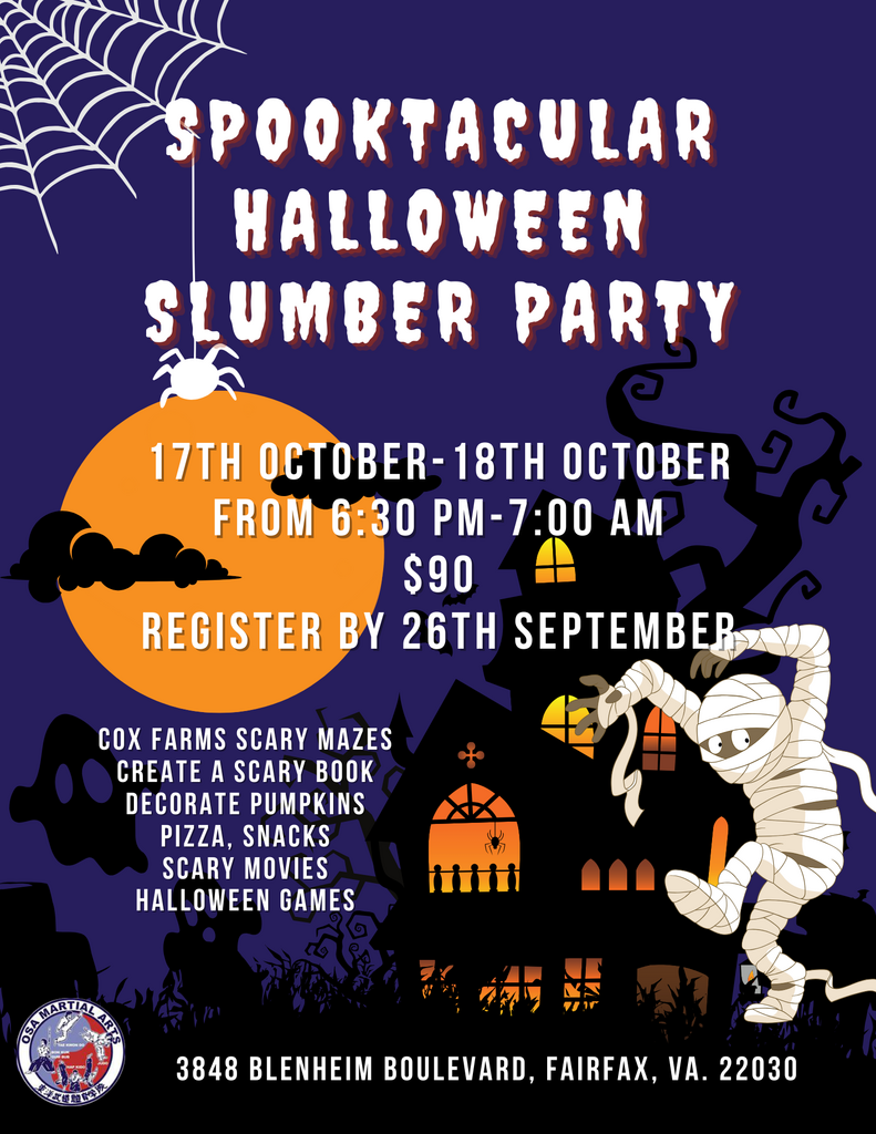 Spooktacular Halloween Slumber Party - OSA Martial Arts — OTFBA
